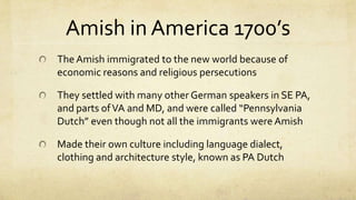 Amish Americans | PPTX