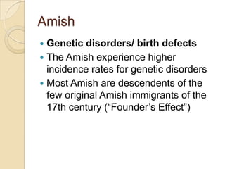 Amish and health issues a | PPT