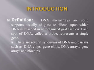 DNA MICROARRAY | PPTX | Genetics | Science