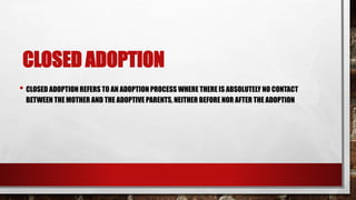 SOCIAL CASE WORK WITH CHILDREN IN ADOPTION | PPTX