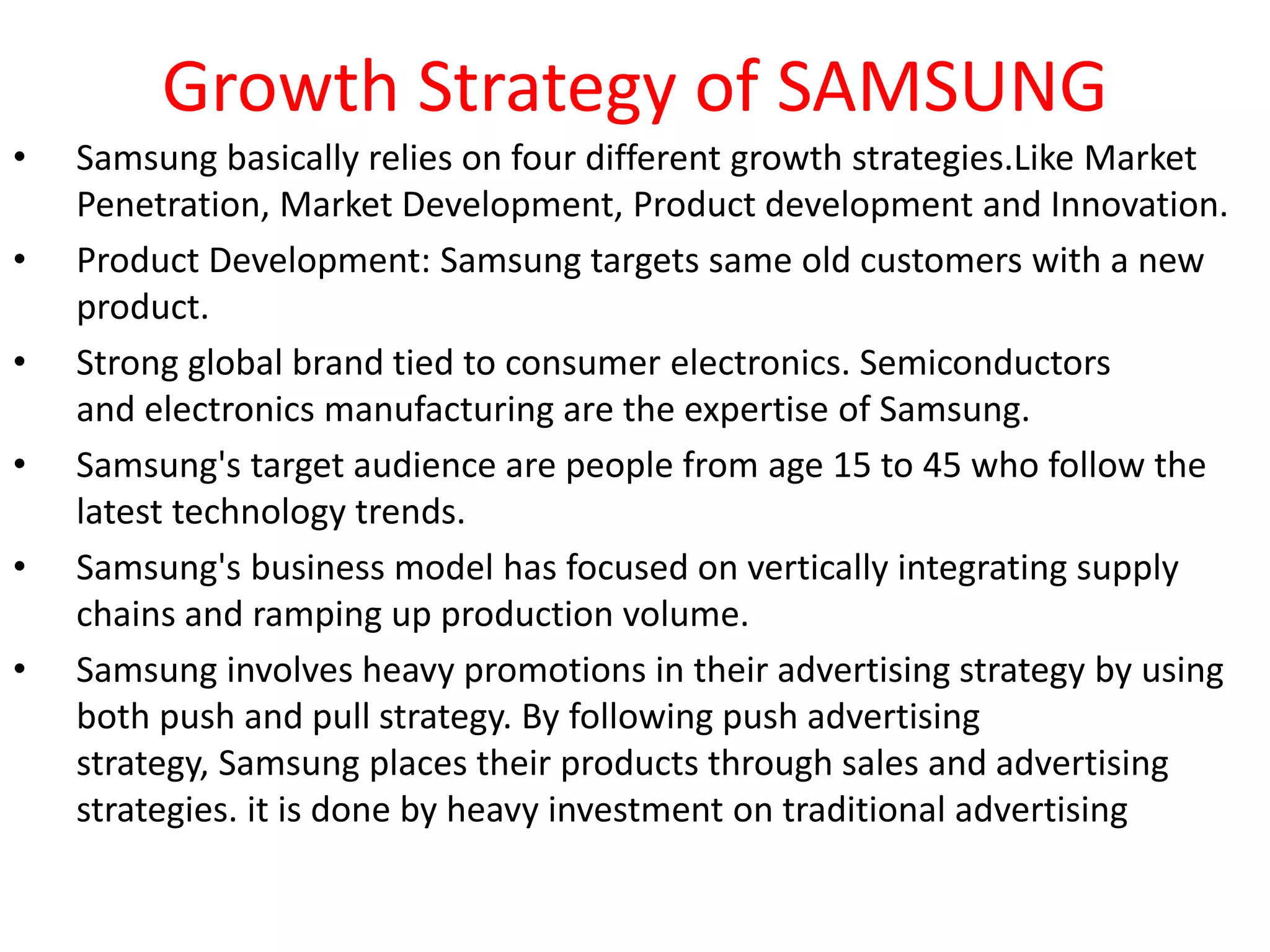 Growth strategy of Samsung | PPTX