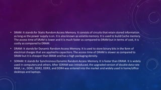 Presentation on storage devices (Computer Application) | PDF | Data ...