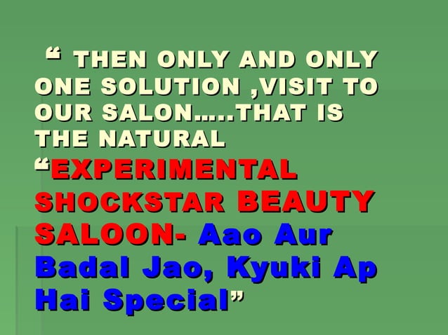 Amita add show on saloon | PPT