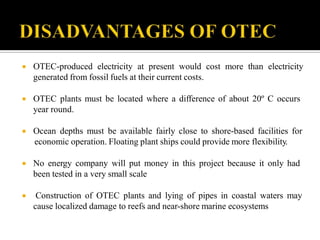 ocean thermal energy conversion | PPT