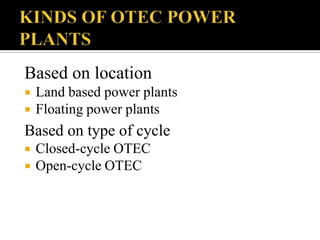 ocean thermal energy conversion | PPT