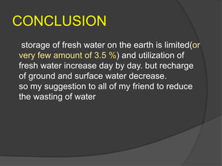 water storage ppt | PPTX