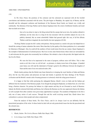 AMITAV GHOSH A POST-COLONIAL WRITER | PDF