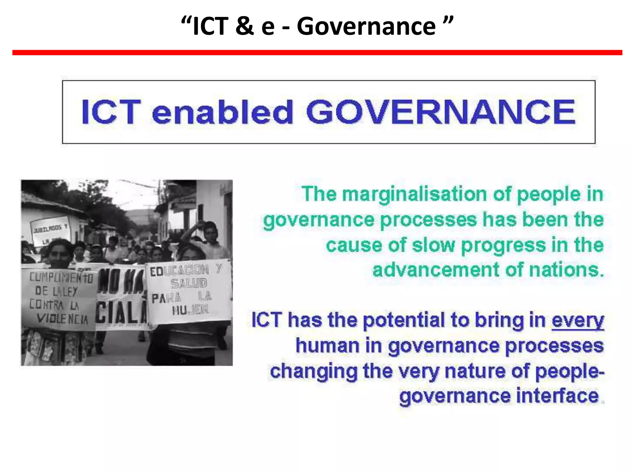 Role of ICT in Good Governance | PPTX