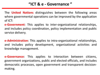 Role of ICT in Good Governance | PPTX