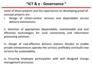 Role of ICT in Good Governance | PPTX