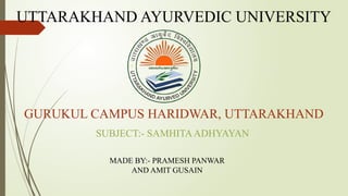 Topic :- Thermal sudation (samhita adhayan) .pptx