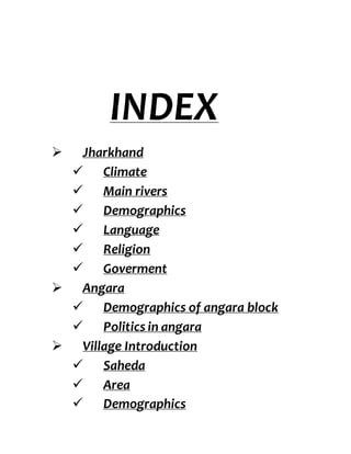 Simple Report on Village visit | DOCX