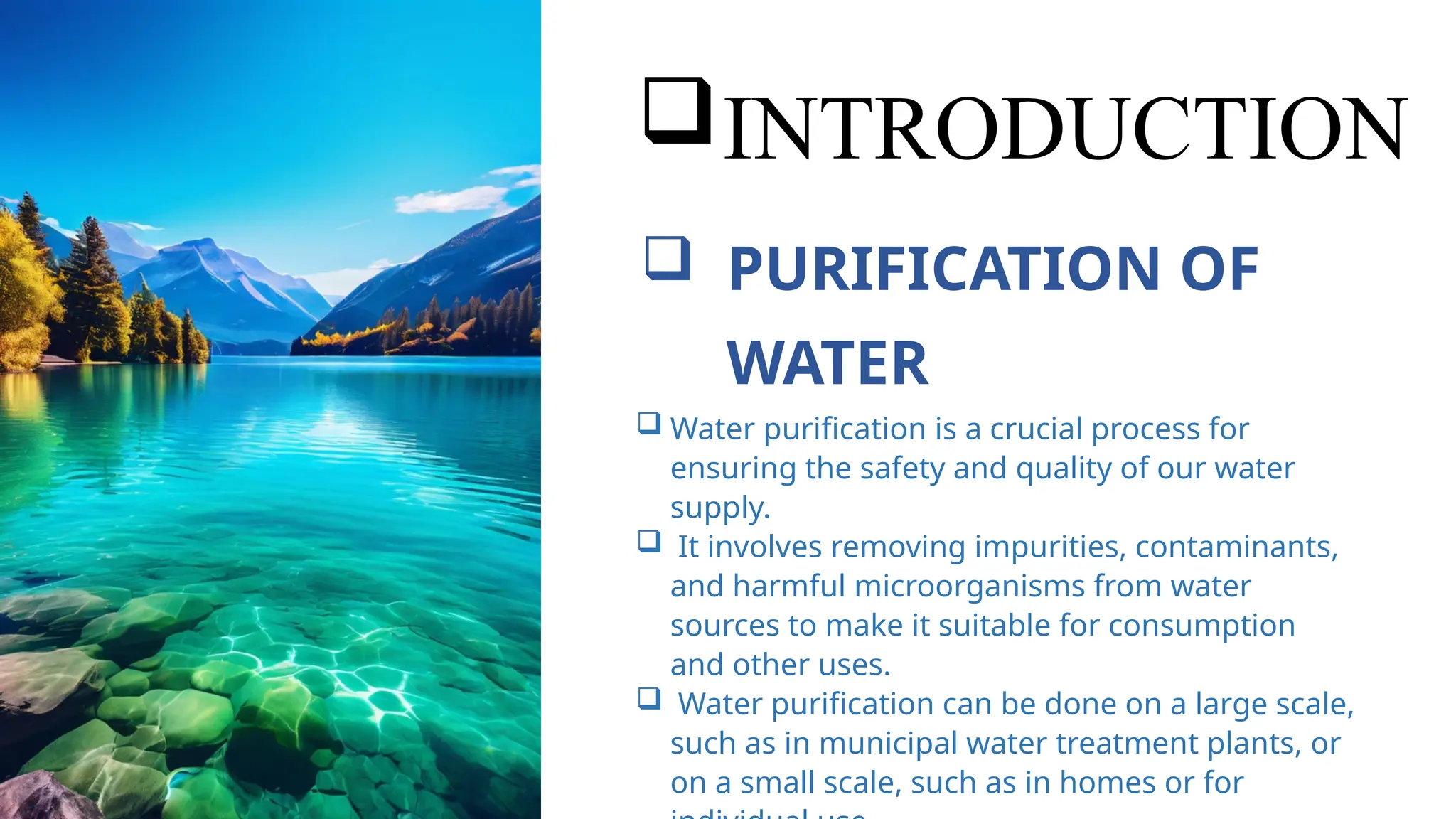 purification of water on large scale public health dentistry | PPTX