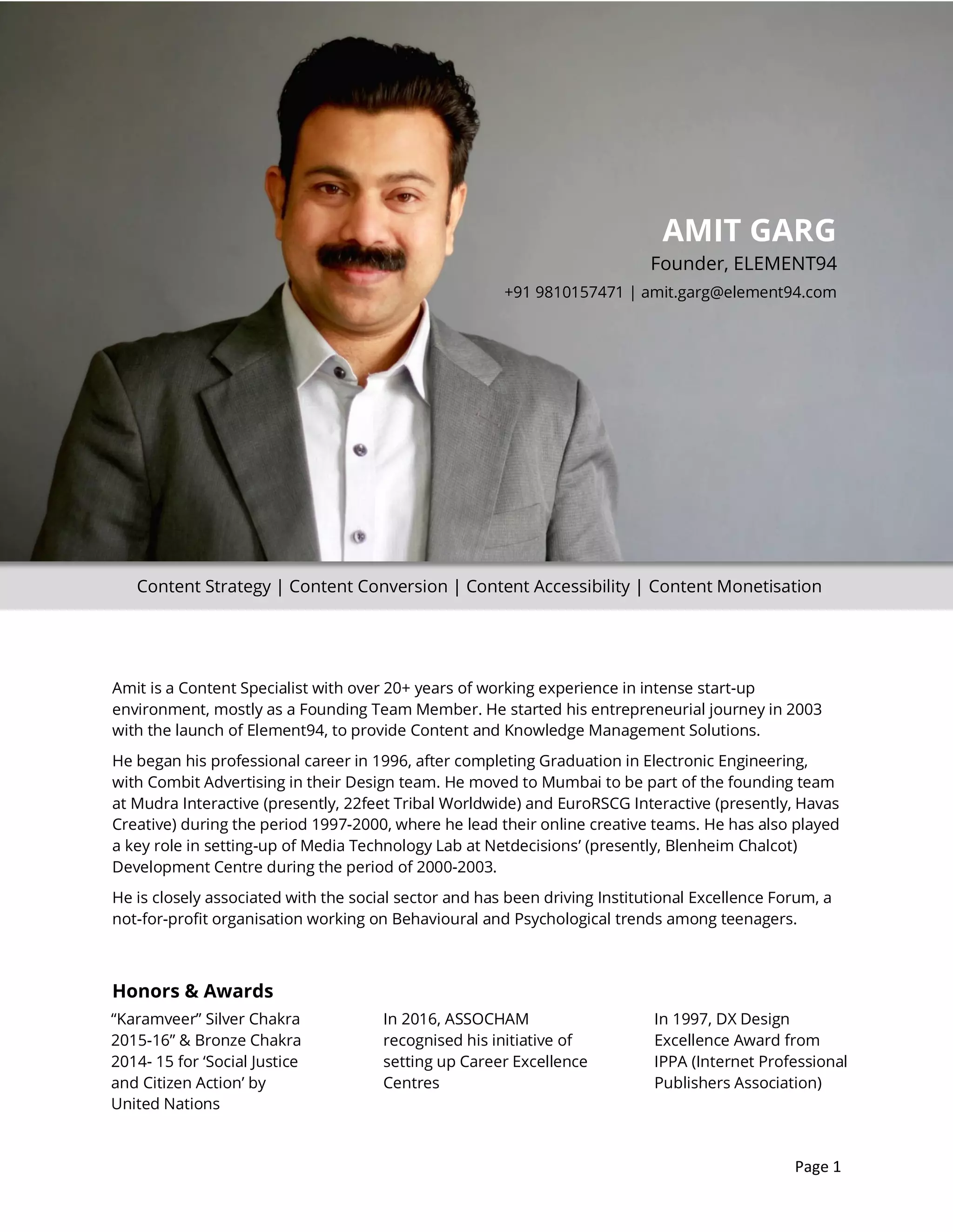Profile of Amit Garg | PDF