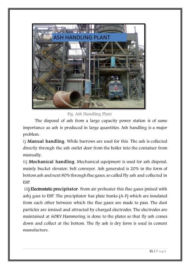 Thermal Power plant visit Report by Amit Hinge | DOCX