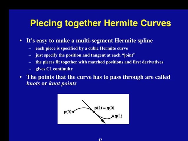 hermite cubic spline curve | PPTX
