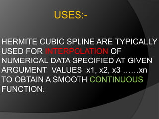hermite cubic spline curve | PPTX