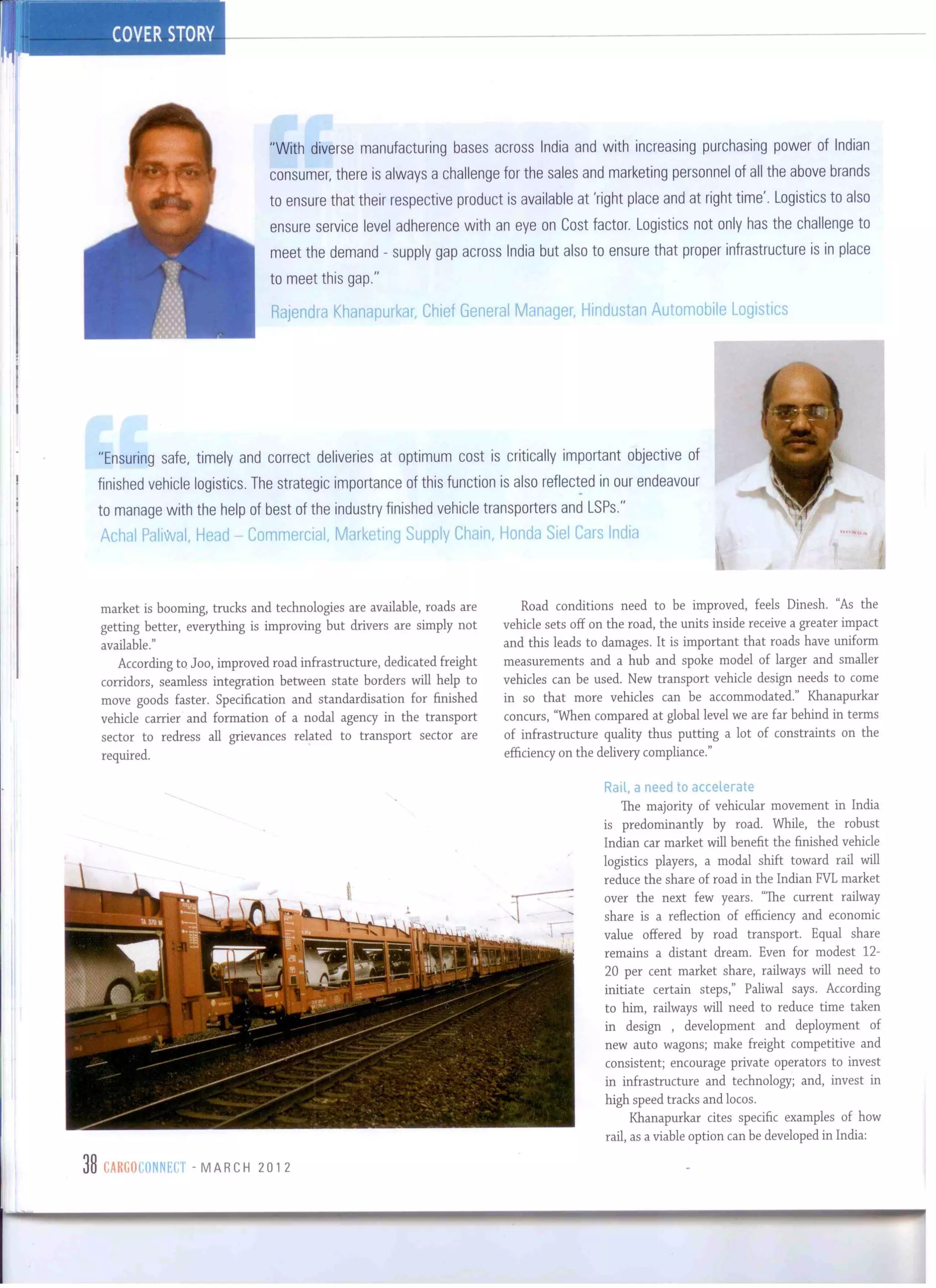 Finished vehicle logistics in India | PDF