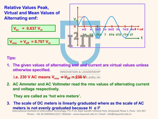 AC Fundamental & Single Phase AC Circuit | PPT