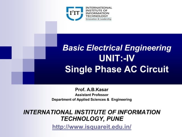 Introduction to Single-Phase AC Circuit | PPTX | Physics | Science