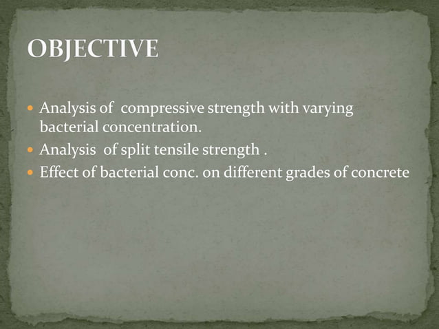 self healing concrete (based on a bio concrete) | PPTX