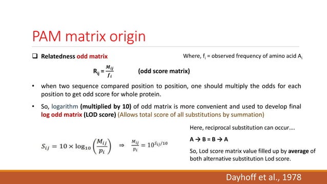 PAM : Point Accepted Mutation | PPTX