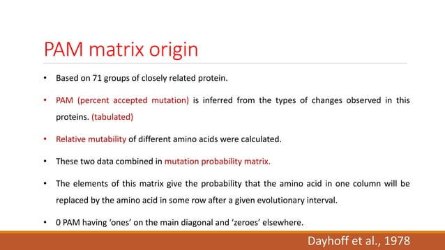 PAM : Point Accepted Mutation | PPTX