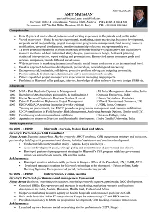 Amit Mahajan Cv November 2009 | PDF