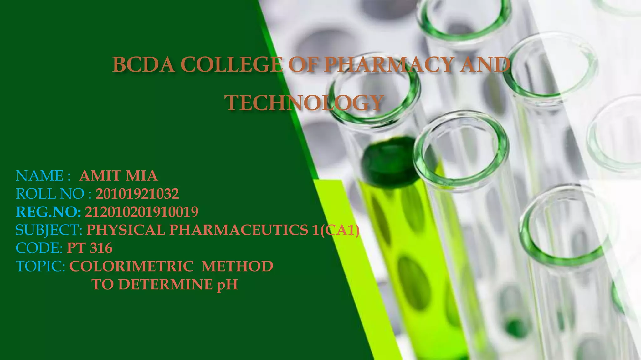 COLORIMETRIC METHOD | PPTX