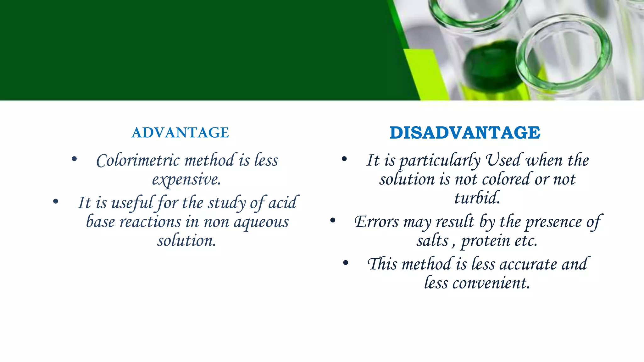 COLORIMETRIC METHOD | PPTX | Chemistry | Science