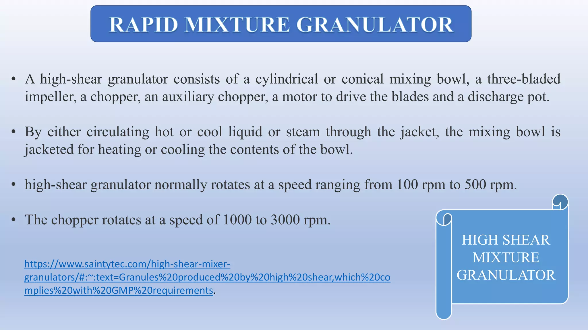 GRANULATION AND EQUIPMENTS DETAIL BY AMIT KUMAR | PPTX