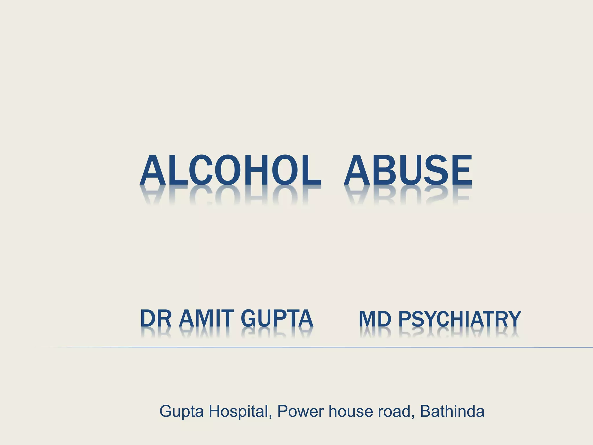 Alcohol abuse | PPT
