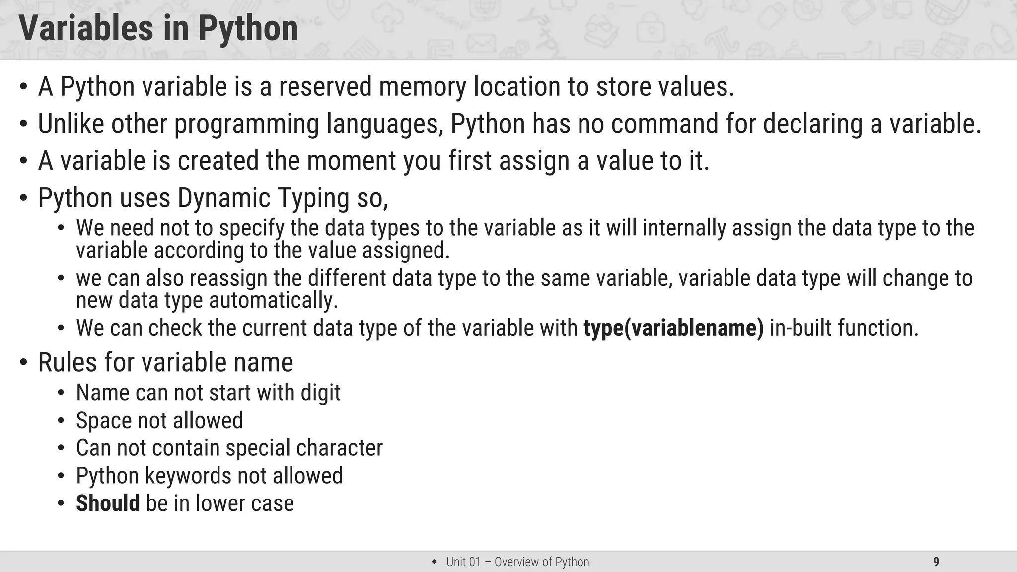 PPT on Python - illustrating Python for BBA, B.Tech | Programming Languages | Computing