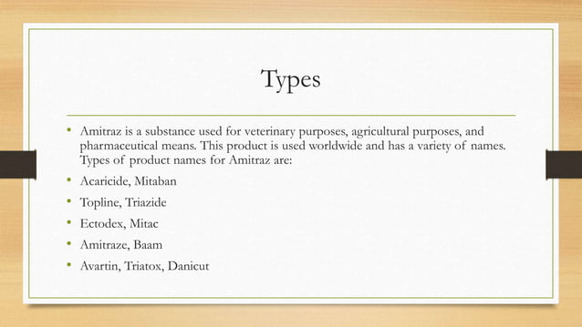 Amitraz Poisoning in animals due to regular usage.pptx
