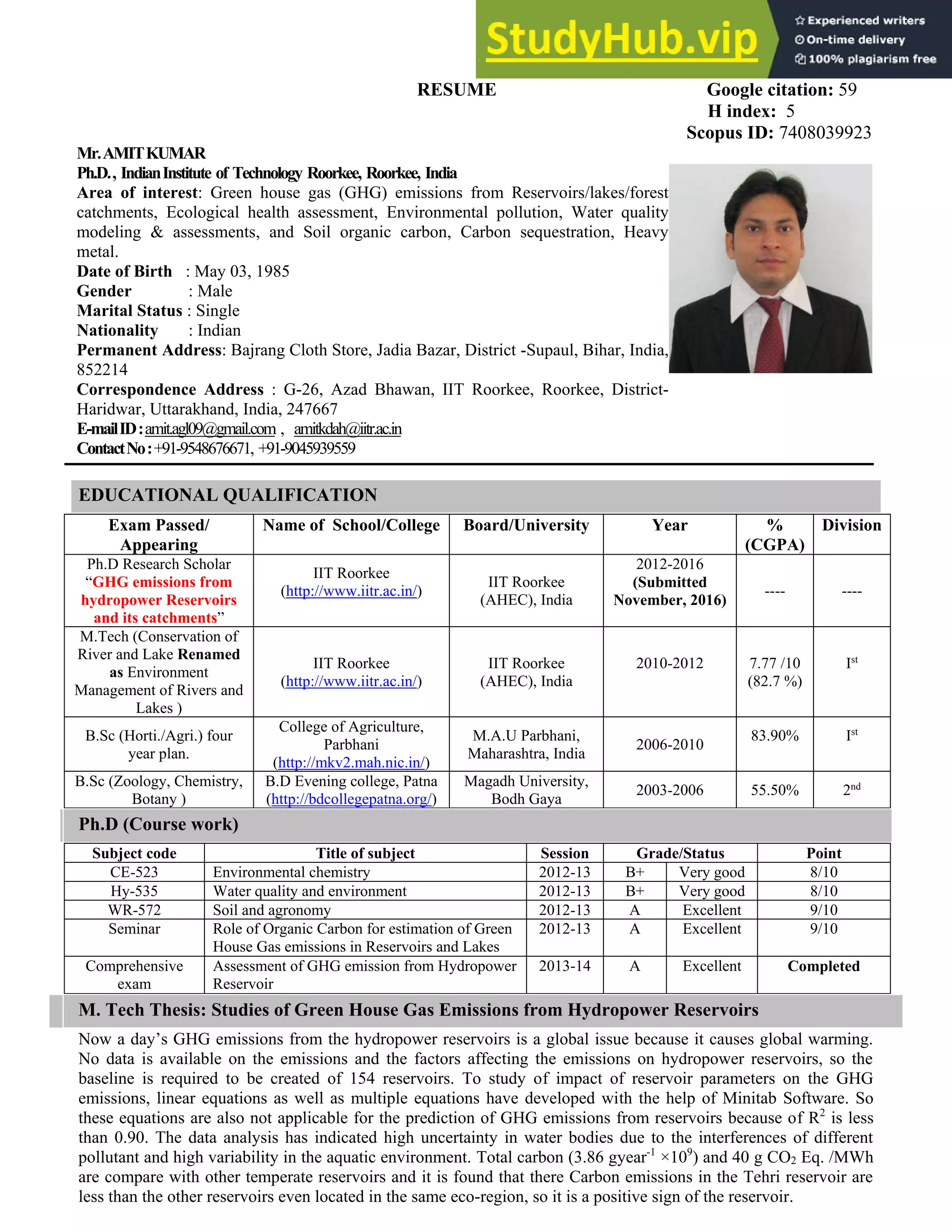 Amit Resume Revised 2 June | PDF
