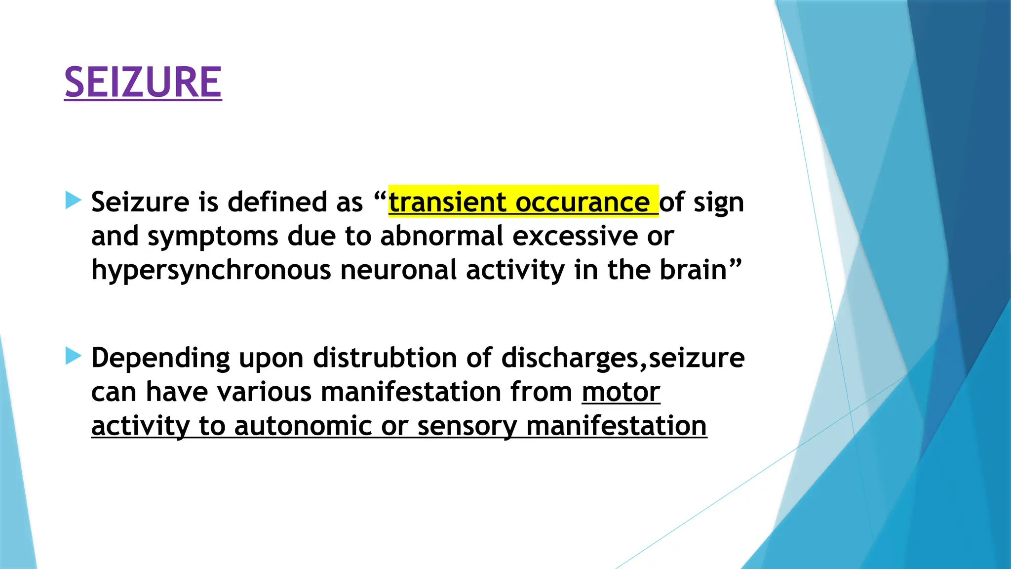 AMIT SEIZURE (1).pptx types of seizure and treatment | PPTX