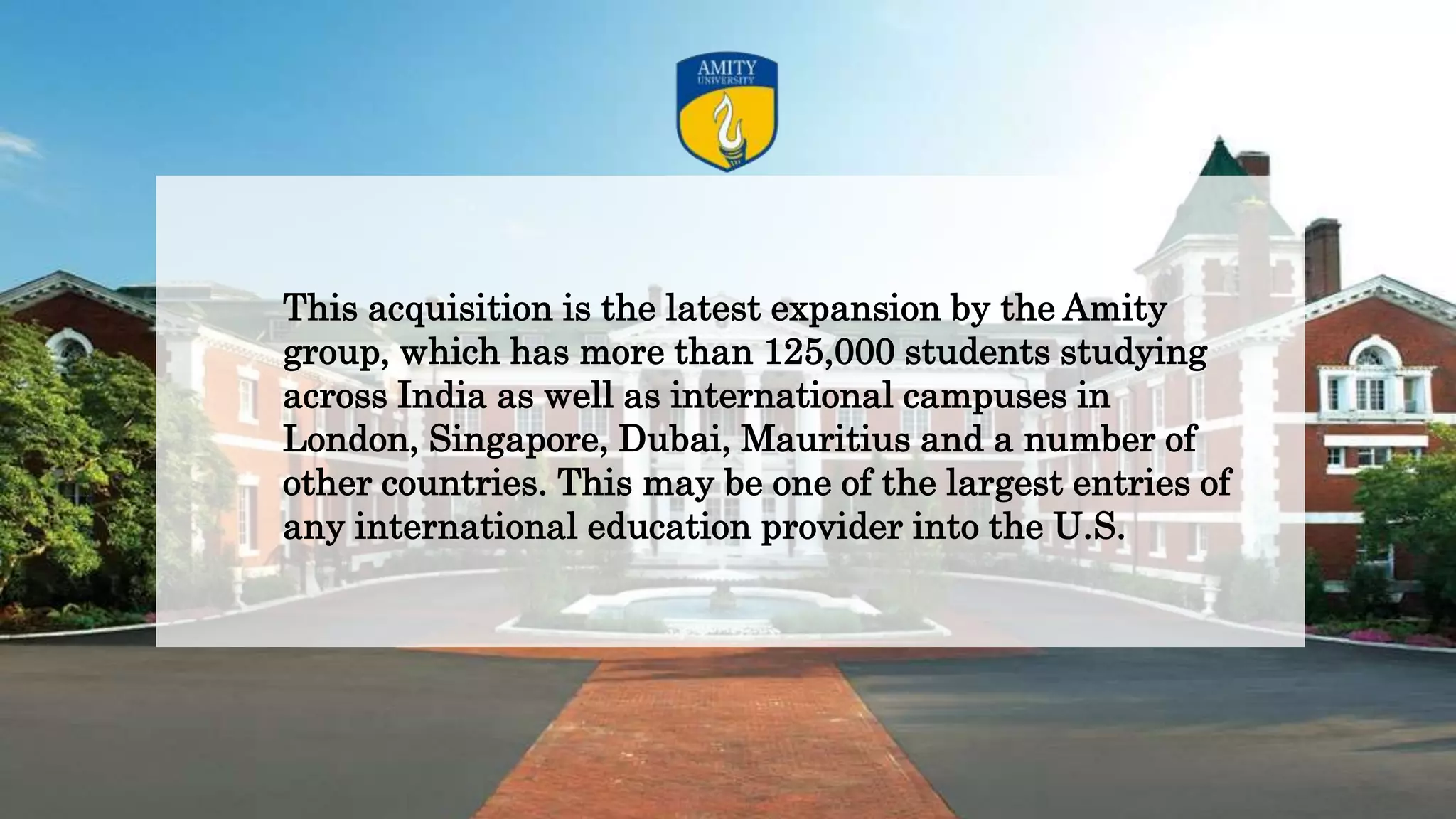 Amity Acquires a 170-Acre Campus in New York | PPT