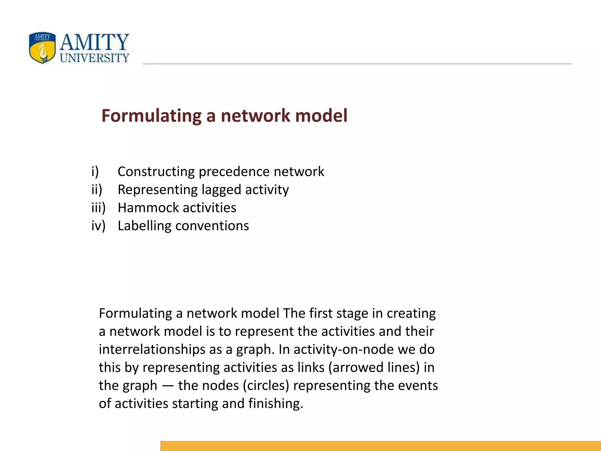 rules of formulating network planning model . | PPTX