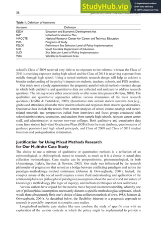 A Mixed Methods Sampling Methodology For A Multisite Case Study | PDF