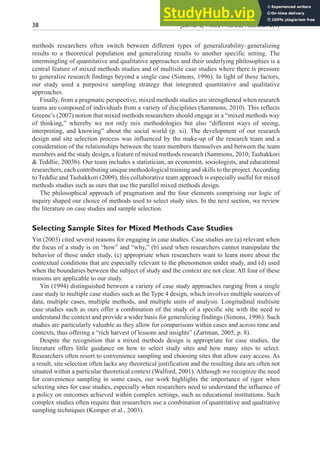 A Mixed Methods Sampling Methodology For A Multisite Case Study | PDF