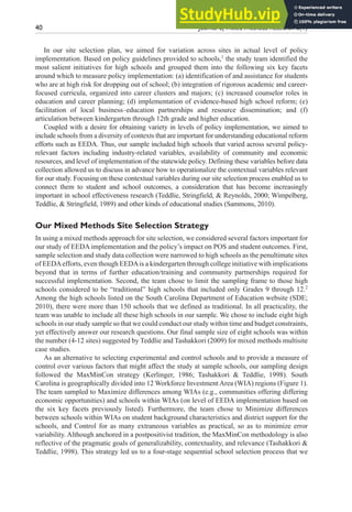 A Mixed Methods Sampling Methodology For A Multisite Case Study | PDF