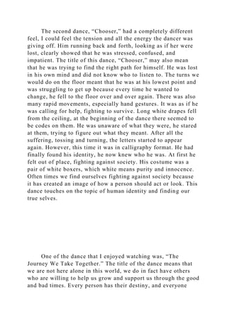 A Mixture of Different Dance StylesI was very excited to be att.docx