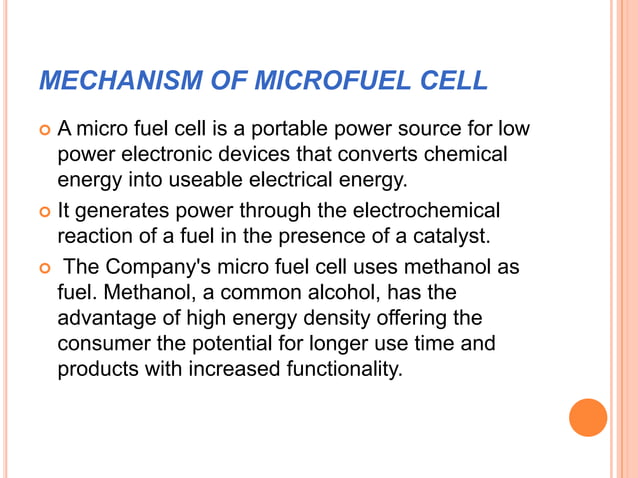 micro fuel cell | PPTX