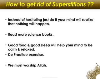 Superstitions By M Amjad, Rimsha Riaz And Faiqa | PPT