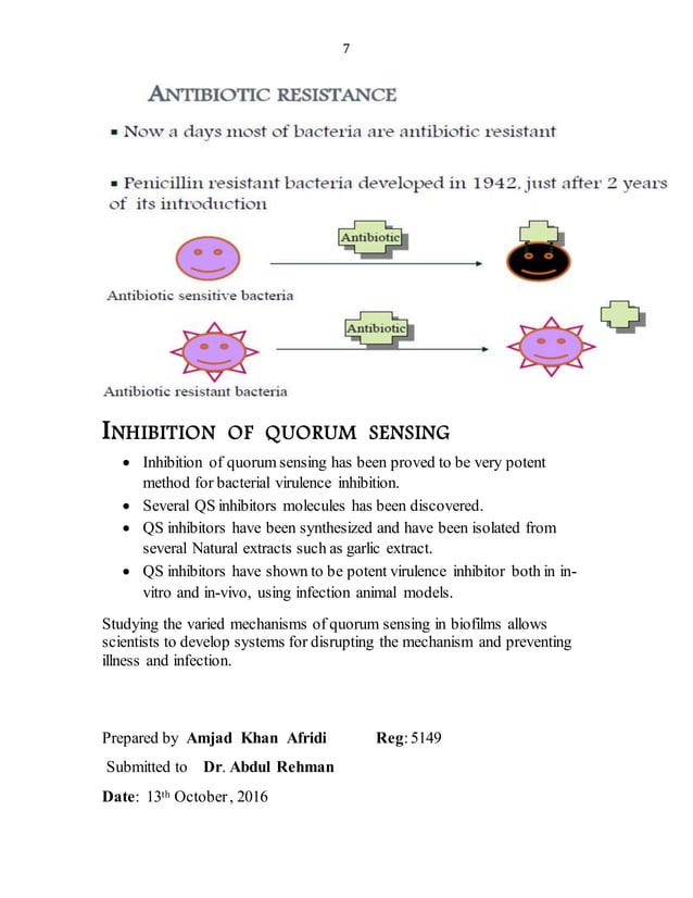quorum sensing and biofilms | DOCX | Biological Sciences | Science