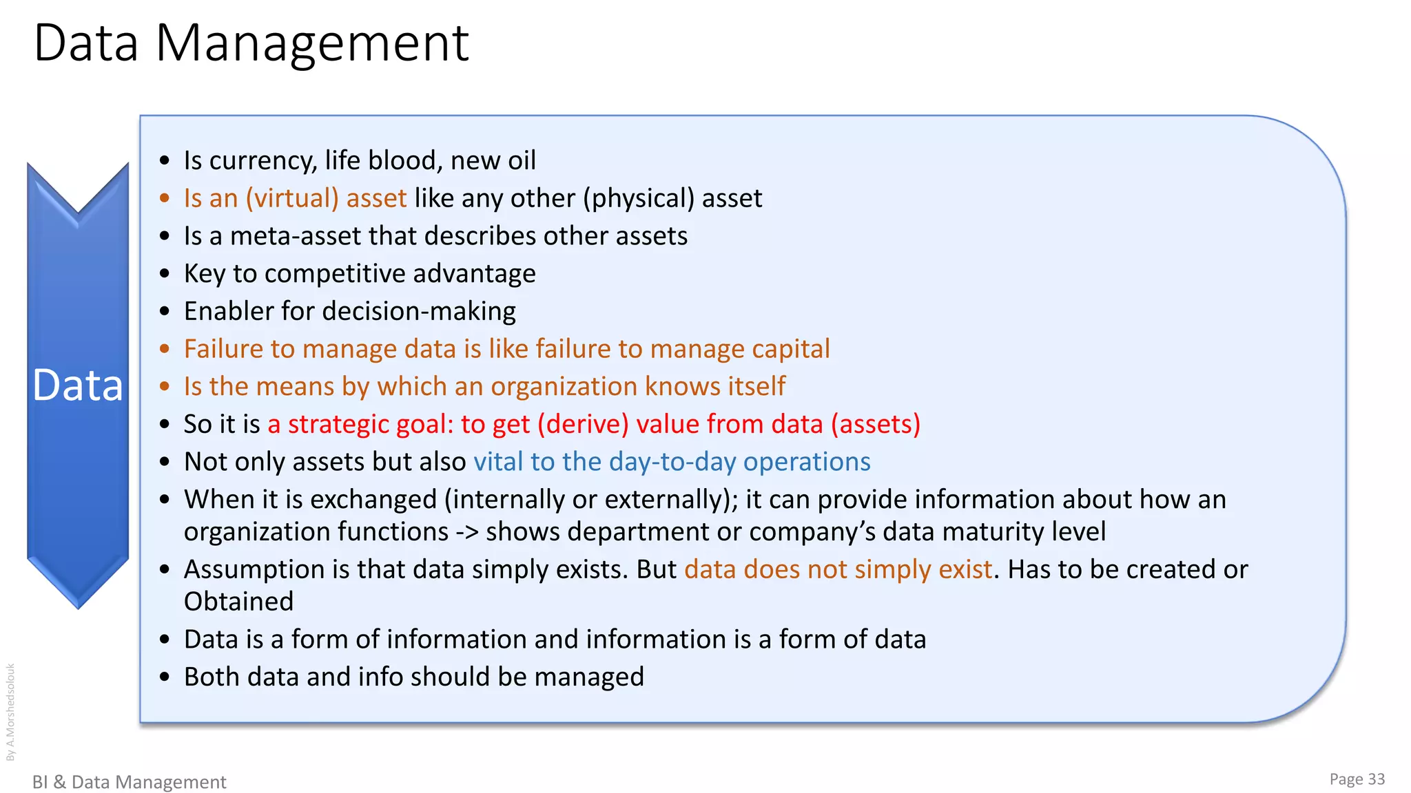 Business Intelligence (BI) and Data Management Basics | PPT