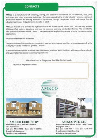 Amkco vibra screen separator | PDF