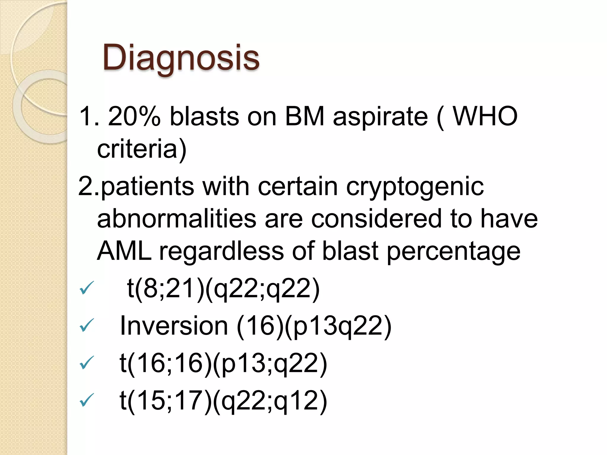 Acute myeloid leukemia | PPTX