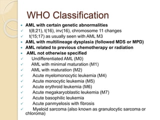 Acute myeloid leukemia | PPTX