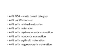 Acute myeloid leukemia and it's genetic predisposition.pptx